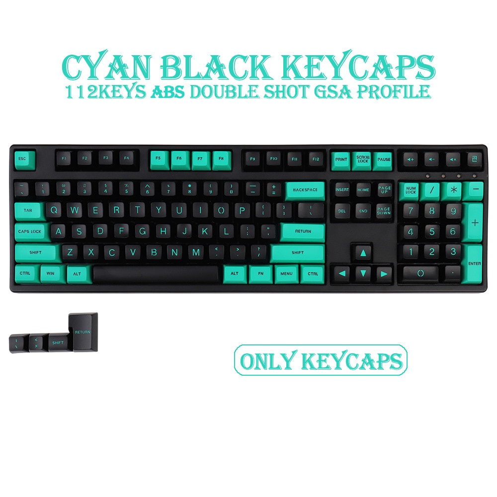 GSA Profile 112 Keys Double Shote Personalized Color Matching Keycaps ...