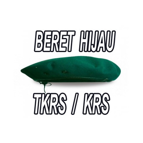 Beret Hijau - Topi Beret TKRS / KRS | Shopee Malaysia