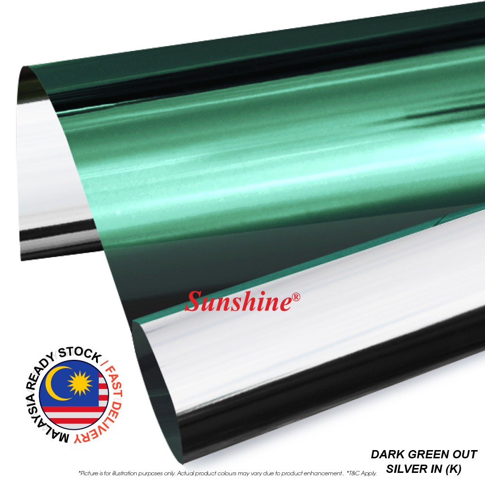 Home Tint/Tinted Rumah, Dark Green Silver/Hijau Gelap Perak, Made in ...