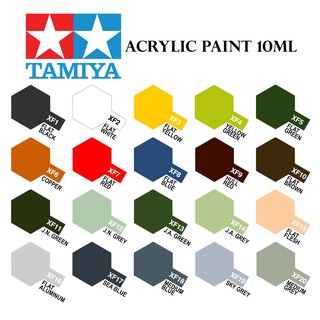 Tamiya Color Acrylic Paints Mini (Flat) XF1-XF20 | Shopee Malaysia