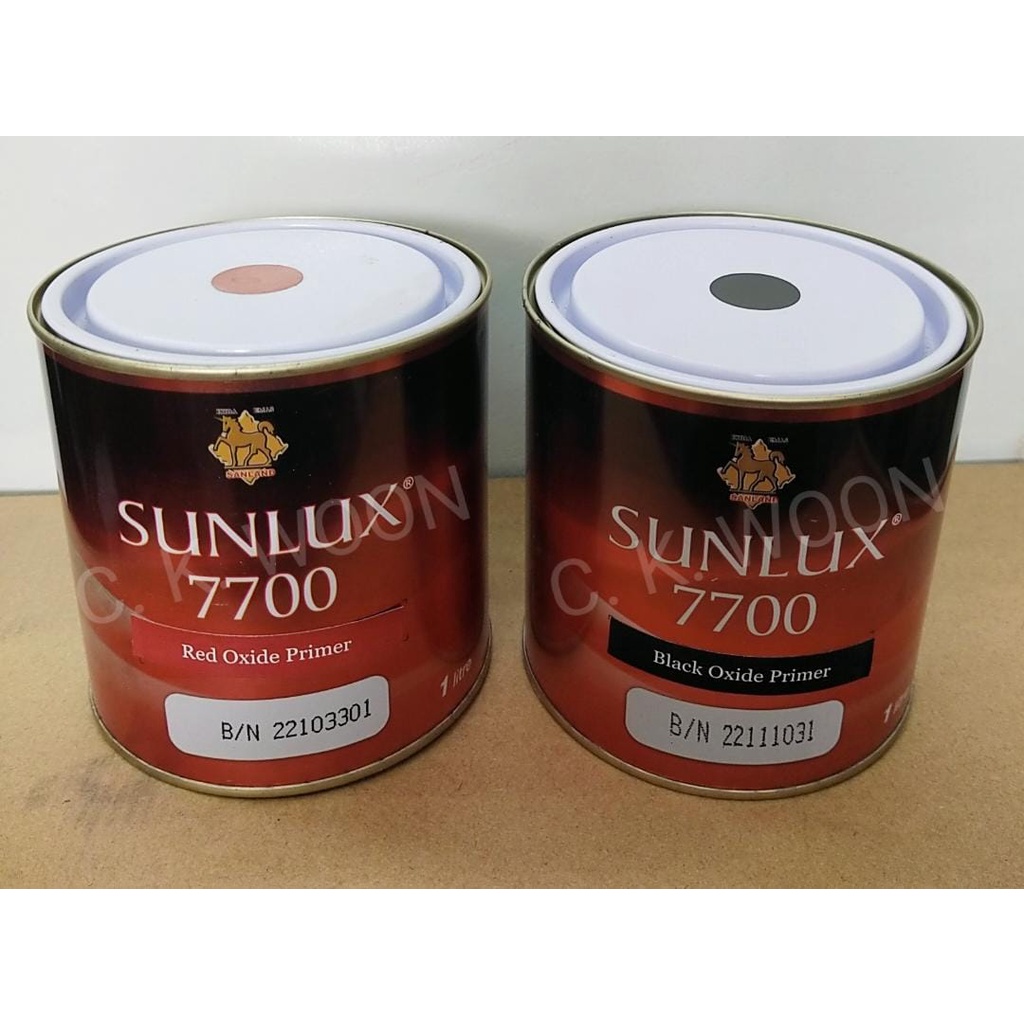 1Liter Sunlux 7700 ANTI RUST Red Oxide & Black Oxide Color Metal Cat ...