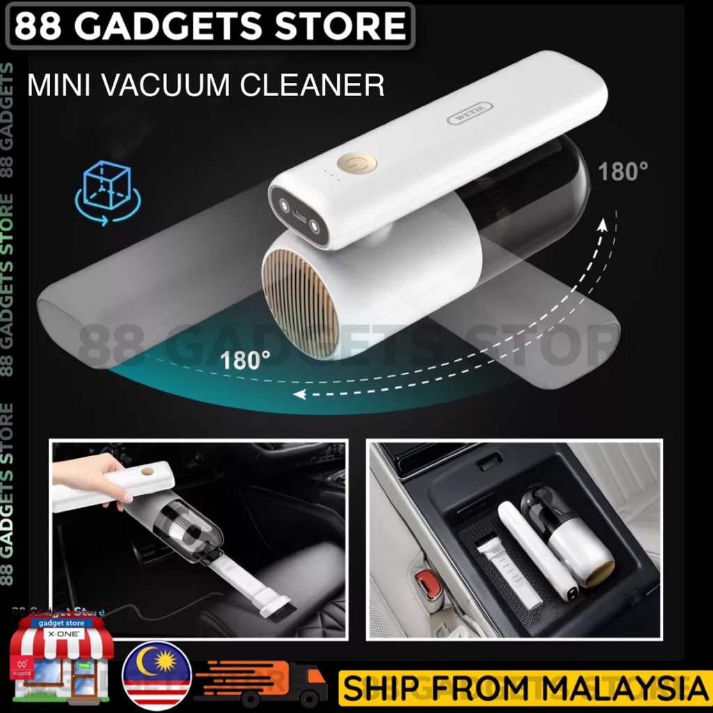 Mini Small Hand Vacuum Folding Handheld Held USB Rechargeable Vacuum ...