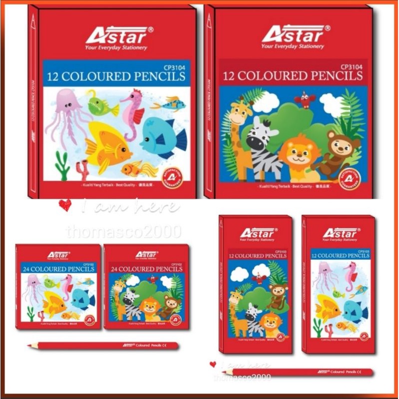 Astar Colour Pencil, Colouring Pensel Astar, Colour Pencil Murah ...