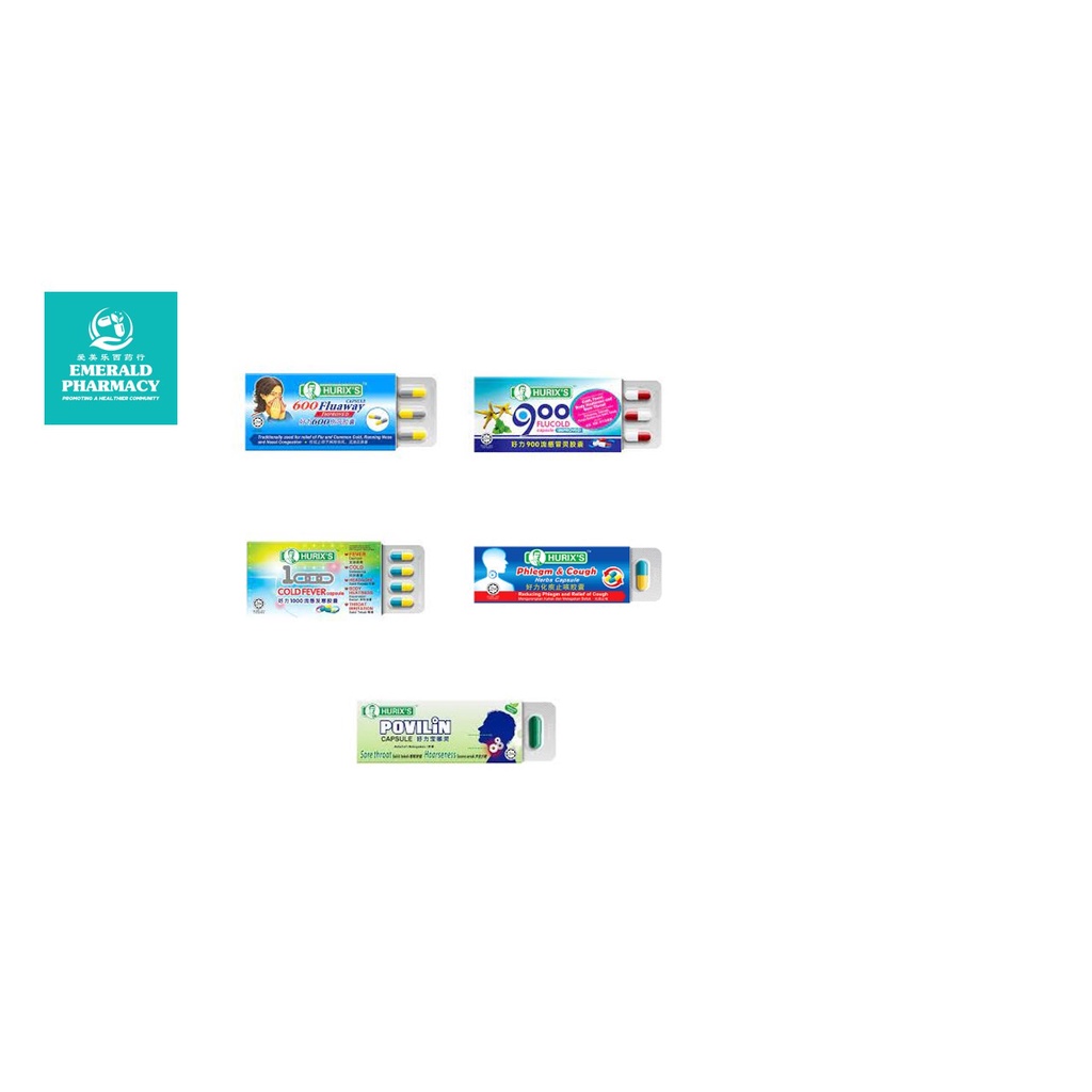 Hurix's 1000 cold fever / 900 flucold / 600 Fluaway / Povilin / Phlegm ...