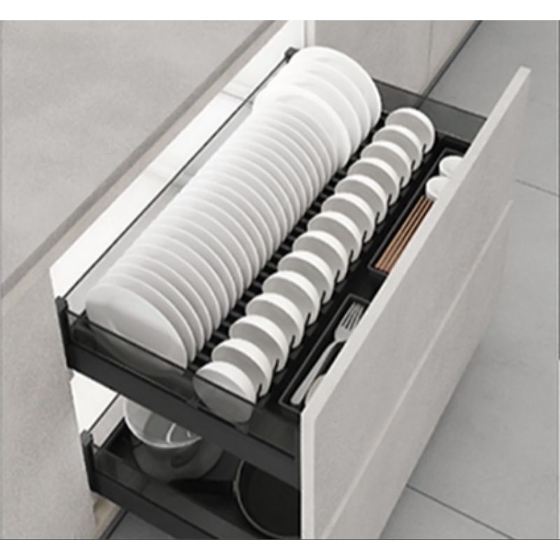 ALUMINIUM PULL OUT PLATE BOWL BASKET DRAWER | Shopee Malaysia