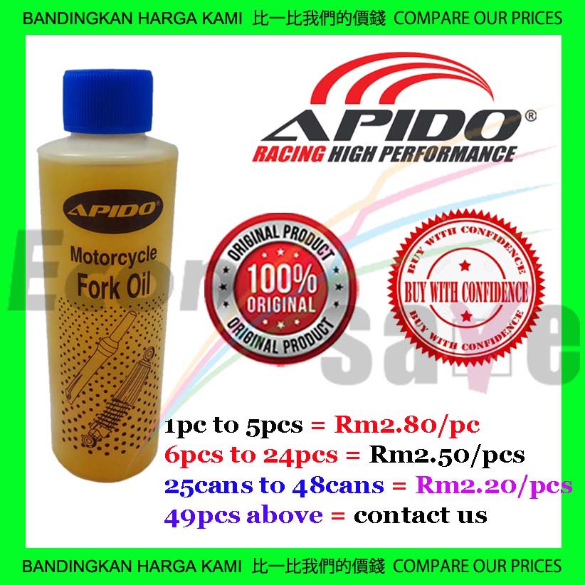 APIDO MOTORCYCLE FORK OIL (170ML) MINYAK FORK APIDO | Shopee Malaysia