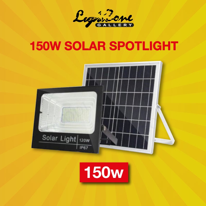 Led Solar Spotlight cw Remote Control (150w) | Shopee Malaysia