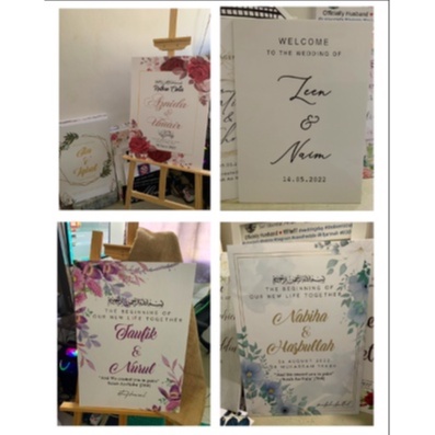 Welcome Board selamat datang wedding kahwin engage tunang TIDAK ...