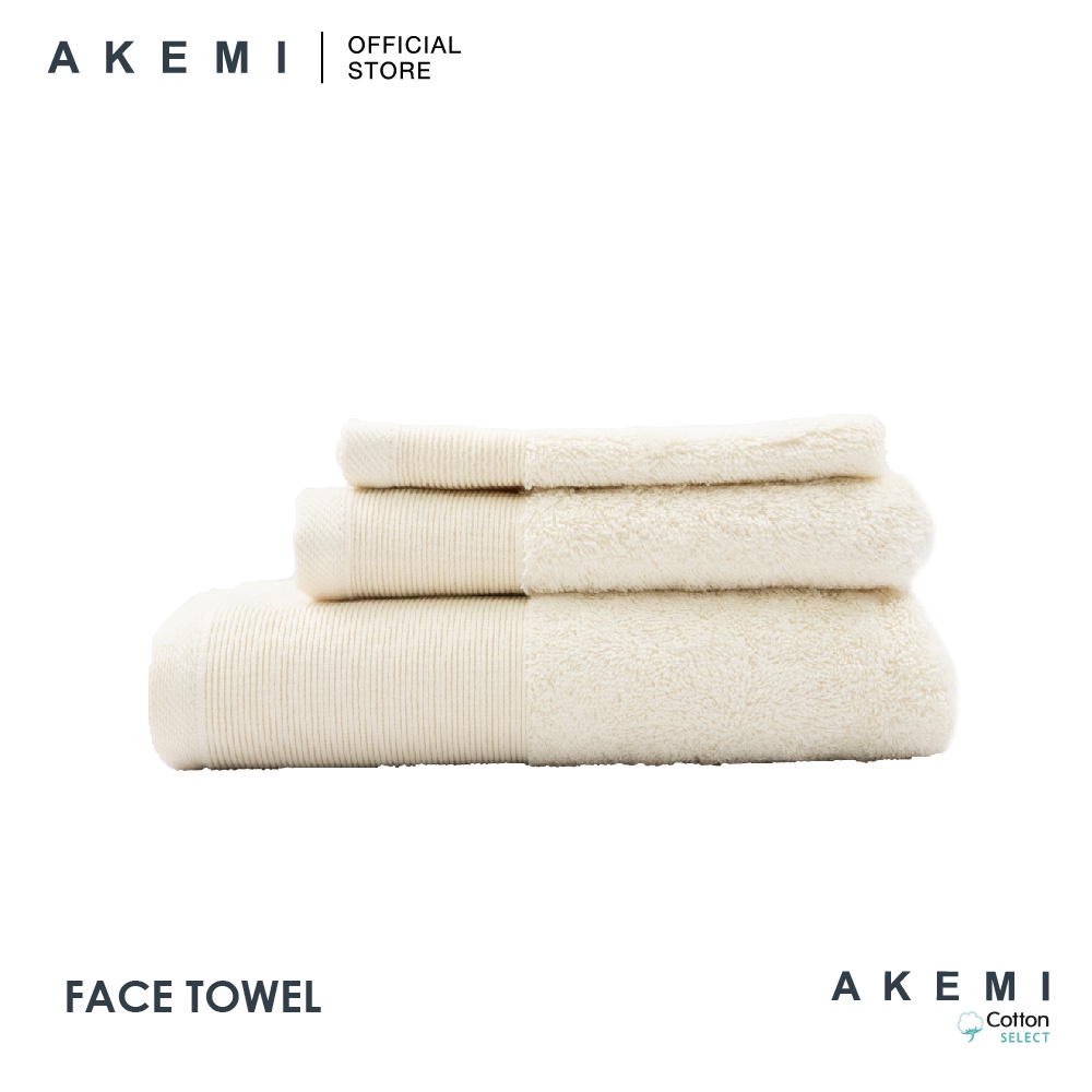 AKEMI Cotton Select Bamboo Cotton Face Towel (33cm x 33cm) | Shopee ...