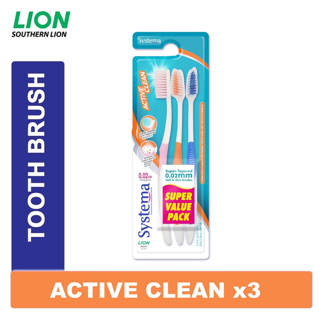 Systema Toothbrush Super Value Pack (3S) - Active Clean | Shopee Malaysia