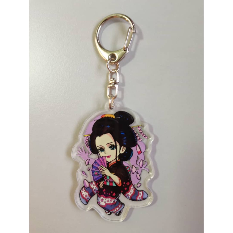 Nico Robin Kimono Wano One Piece Fanart Chibi Anime Acrylic Keychain ...