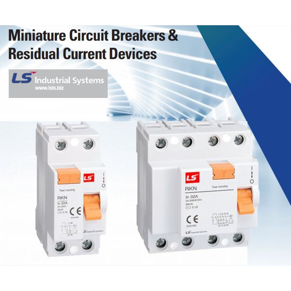LS RCCB ELCB RCD RKN 40A 63A 100A 30MA 100MA 300MA 2POLE 4POLE EARTH ...