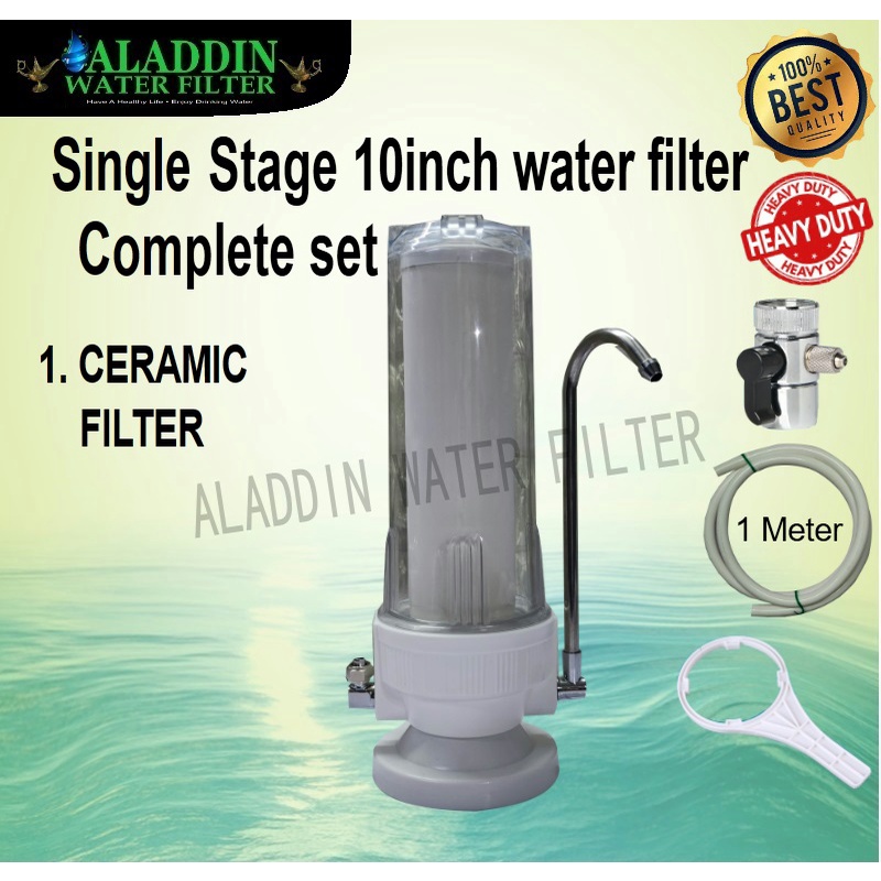 Single Stage 10"inch Water Filtration System / Water Filter Complete ...