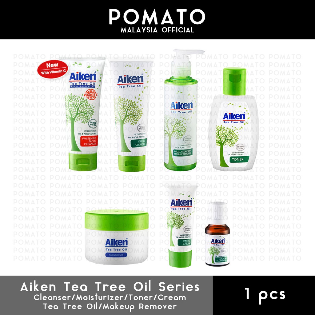AIKEN Tea Tree Oil Acne Facial Product Cleanser Toner Moisturizer ...