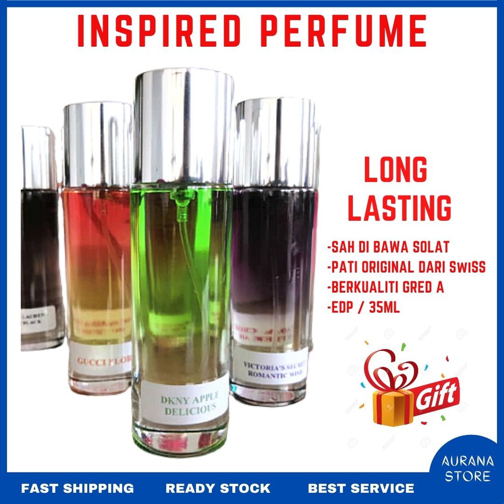 Minyak Wangi Perempuan Lelaki Inspired Perfume Spray Mesra Solat Travel ...