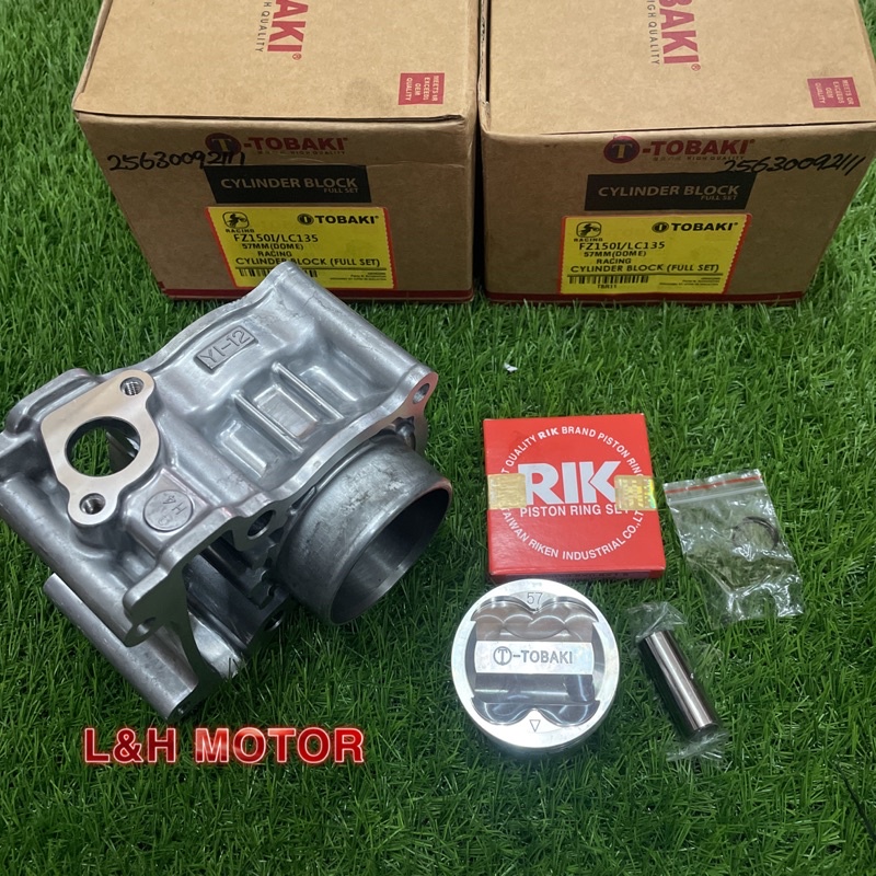 TOBAKI CYLINDER BLOCK FZ150/LC135 FULL SET (DOME) | Shopee Malaysia