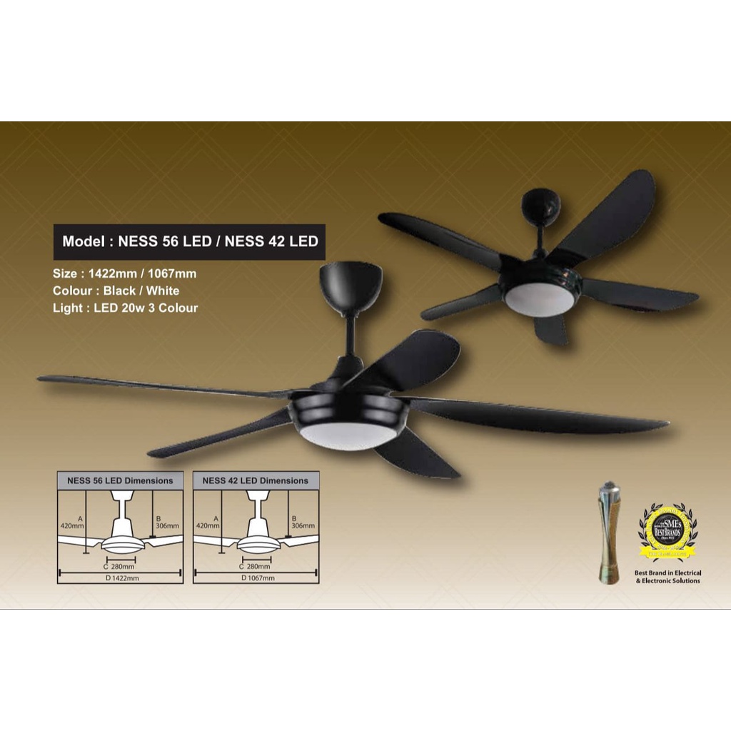 Inovo Ceilling Fan with LED | Shopee Malaysia