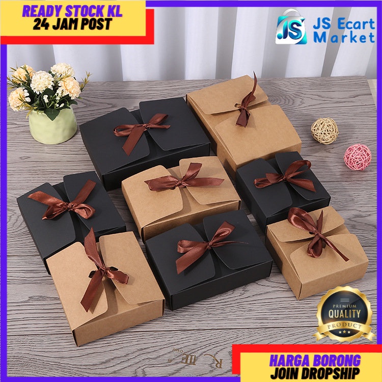 Gift Box Kraft Paper Box Carton Box Kotak Packing Box Packaging Box ...