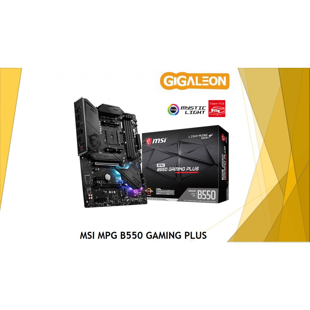 MSI MPG B550 GAMING PLUS AMD AM4 MOTHERBOARD ATX | Shopee Malaysia