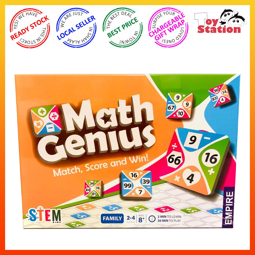 ORIGINAL Math Genius Malaysian Mathematics Board Game Set by Empire ...