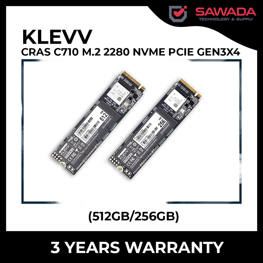 KLEVV CRAS C710 M.2 2280 NVME PCIE GEN3X4 (512GB/256GB) | Shopee Malaysia