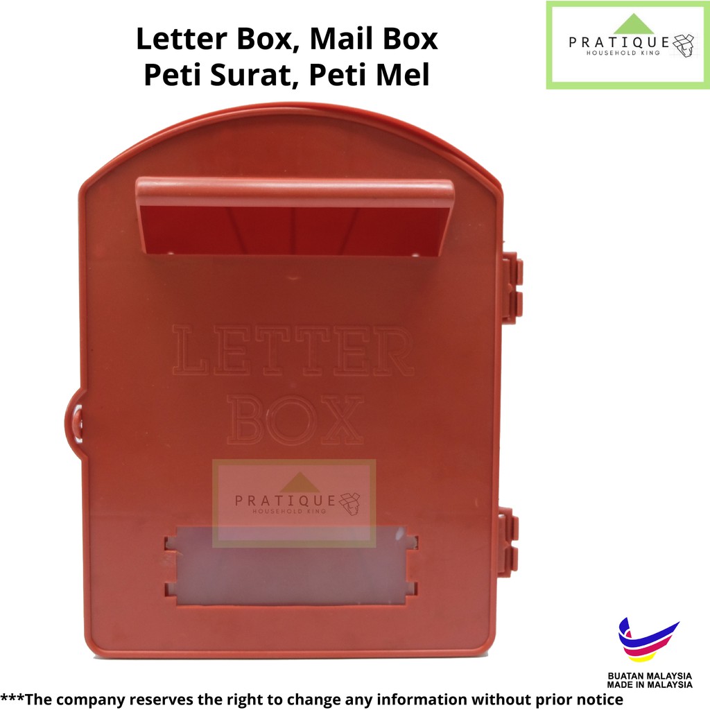PVC Post Letter Box/ Plastic Mail Box/ Peti Surat Plastik/ Mailbox ...