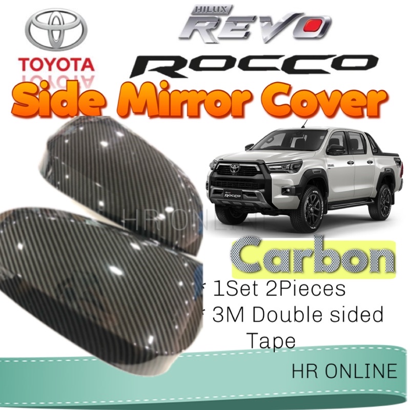Toyota Revo Rocco Side Mirror Cover Carbon 1set 2 pieces | Shopee Malaysia