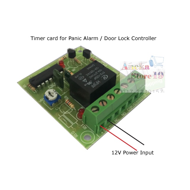 Timer Controller Card 12V DC Power Input NC NO Relay Switch Power ...