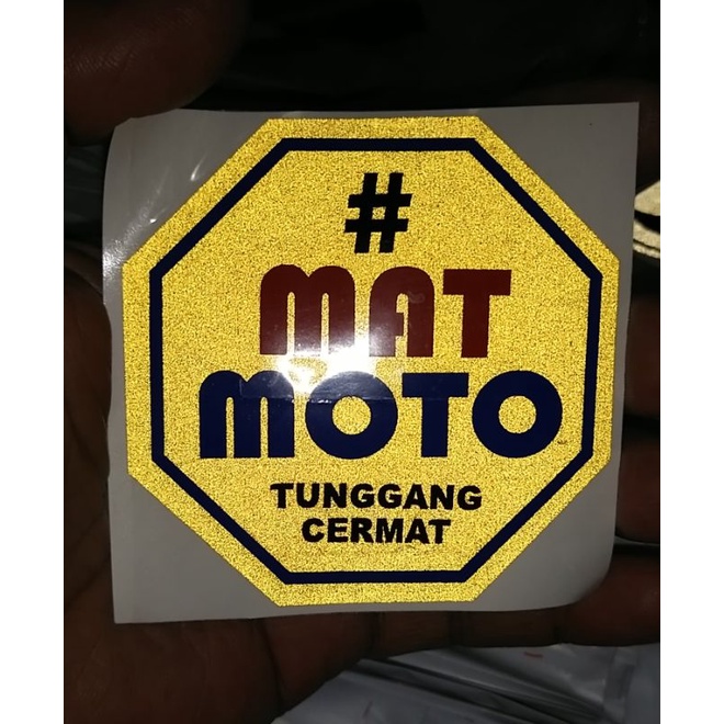 STIKER MOTOR REFLECT / MAT MOTO TUNGGANG CERMAT / CUTTING STICKER ...