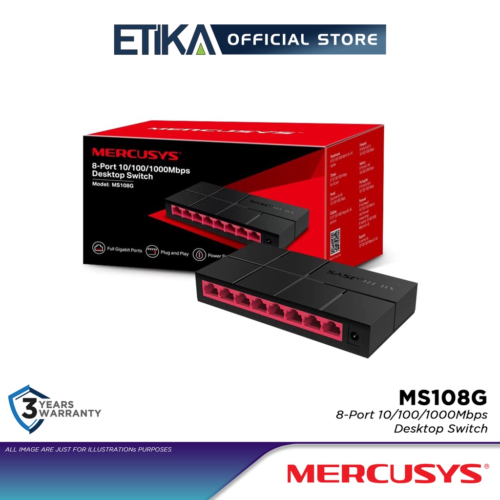 TP-Link Mercusys MS108G | 8-Port 10/100/1000 Mbps Gigabit Desktop ...