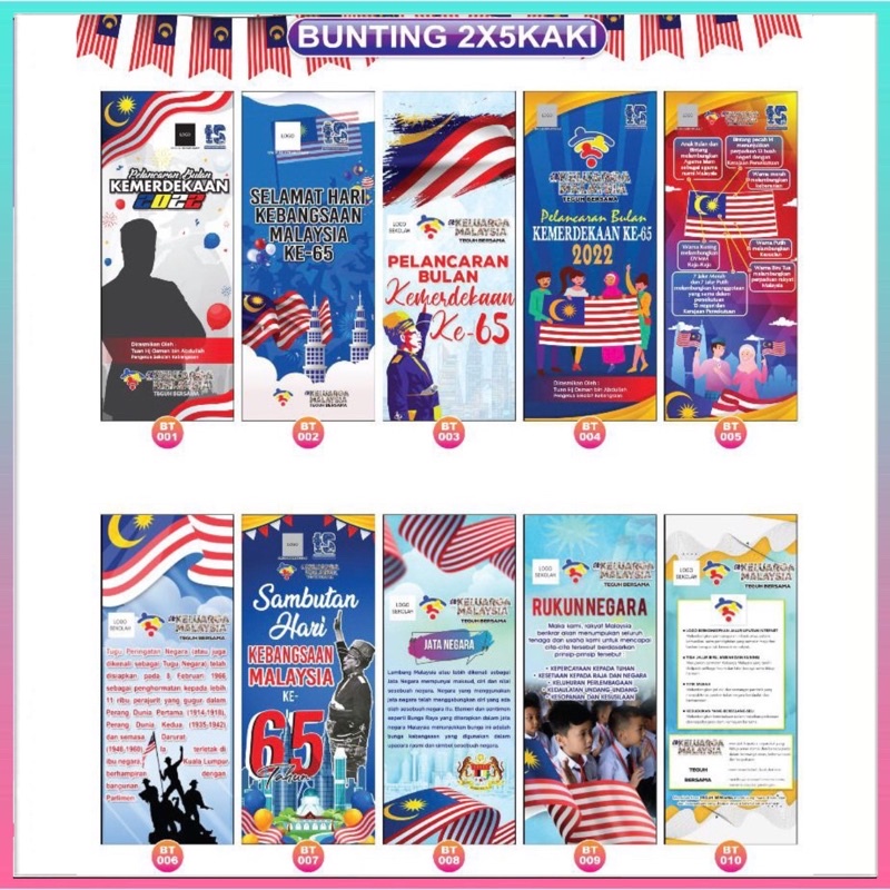 Bunting Merdeka Saiz 2x5 kaki | Shopee Malaysia