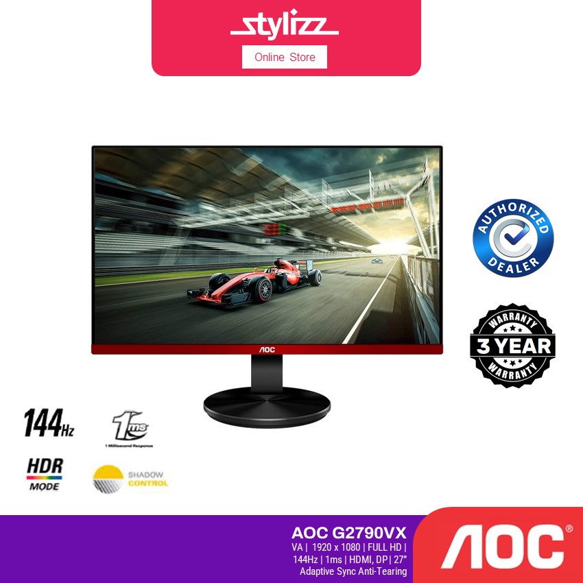 AOC GAMING G2790VX / G2490VX 27" / 24"(1920X1080, 1MS, 144HZ, HDMI & DP ...