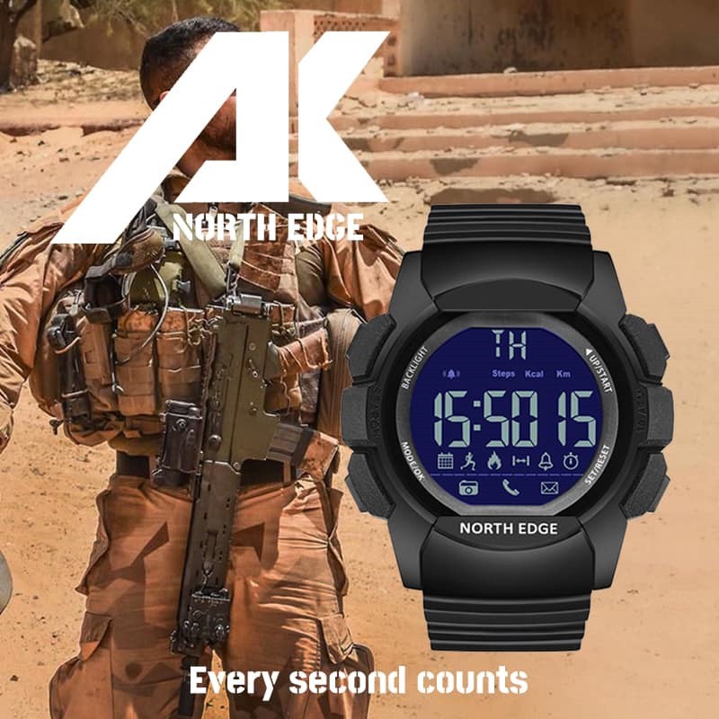 North Edge Ak Smartwatch Sport Watch Male Army Led Digital Wrist ...