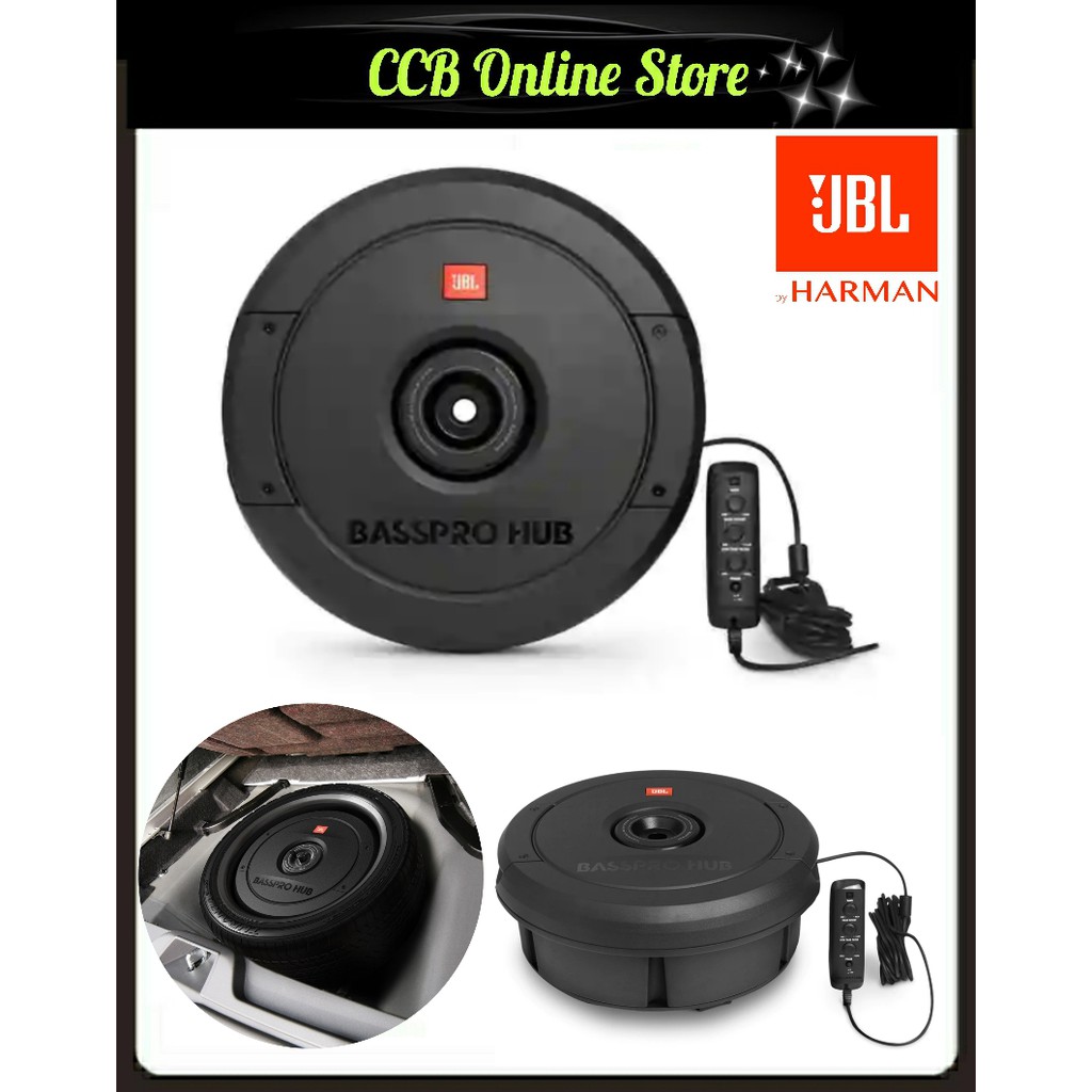 JBL BassPro Hub 11" Spare Tire Subwoofer w/ Enclosure and Built-In ...
