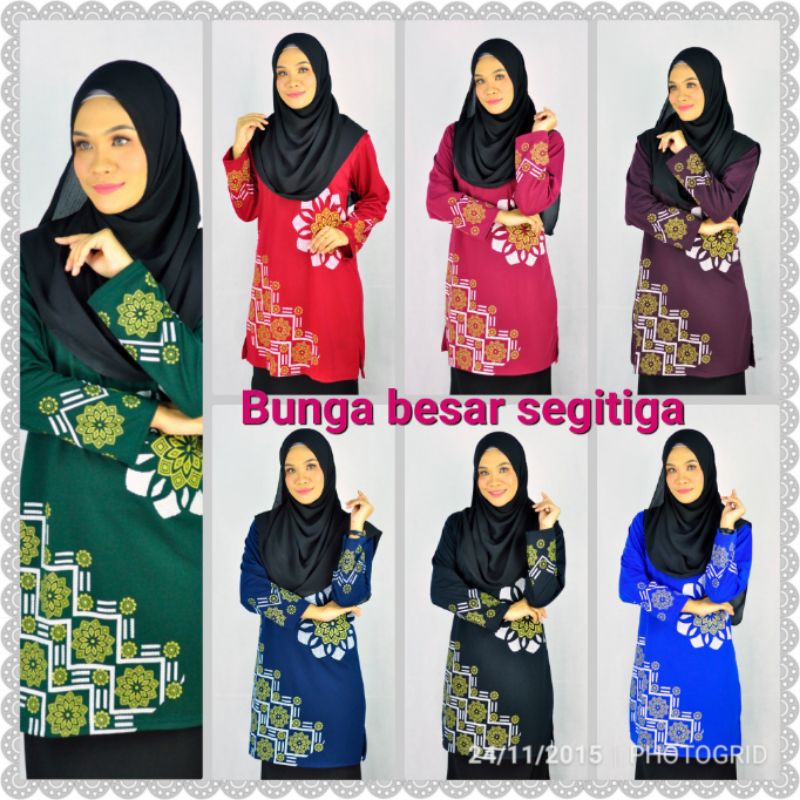 Baju muslimah bunga baldu ready stok | Shopee Malaysia
