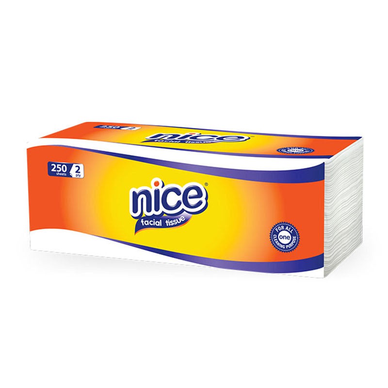 Nice Tissue 250 Sheets 2 Ply - Facial Tissue - Facial Tissue Soft Pack ...