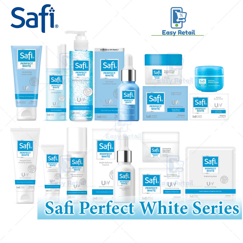 Safi Perfect White Series (Cleanser, Toner, Day Cream, Night Cream ...
