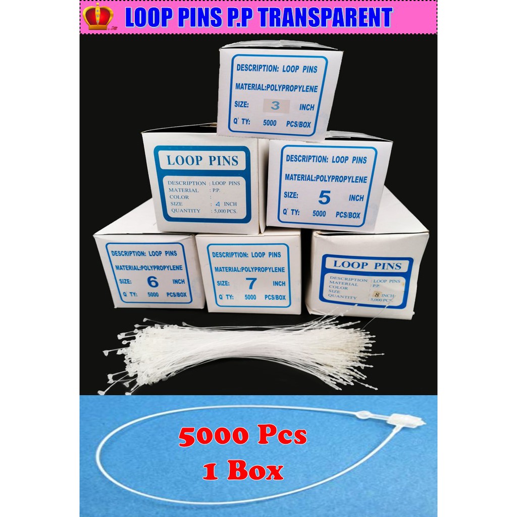 5000 Pcs Transparent Snap Lock Pins Loop Price Tag Fastener Hook Ties ...