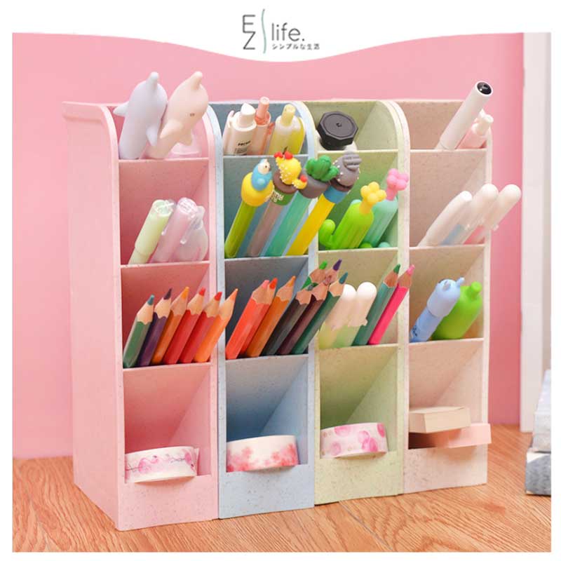 Office Desk Organizer Stationery Storage Box Pen Storage Pen Holder ...