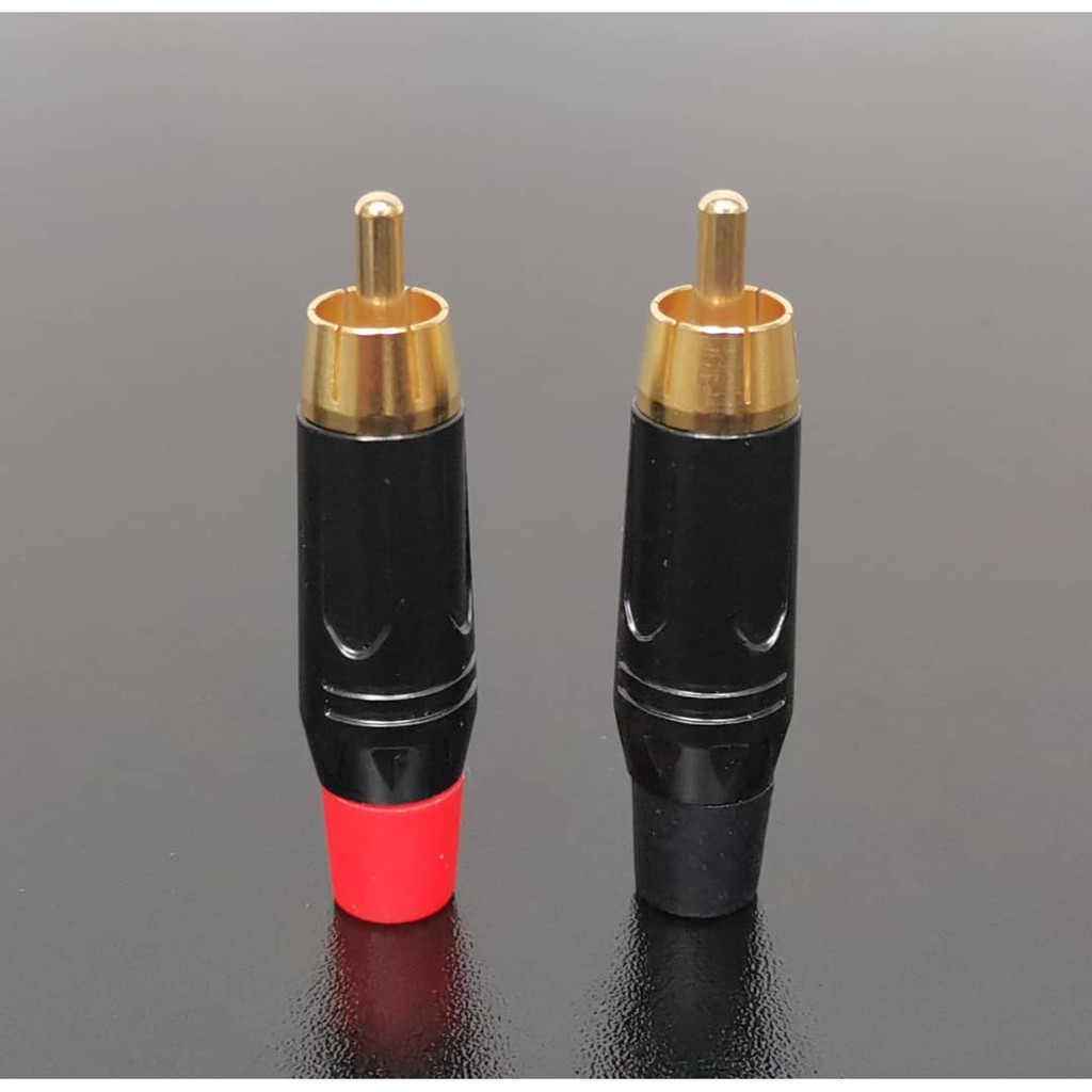 RCA Gold Plated Wire Connector Cable Male Plug Adapter For Audio Cable ...