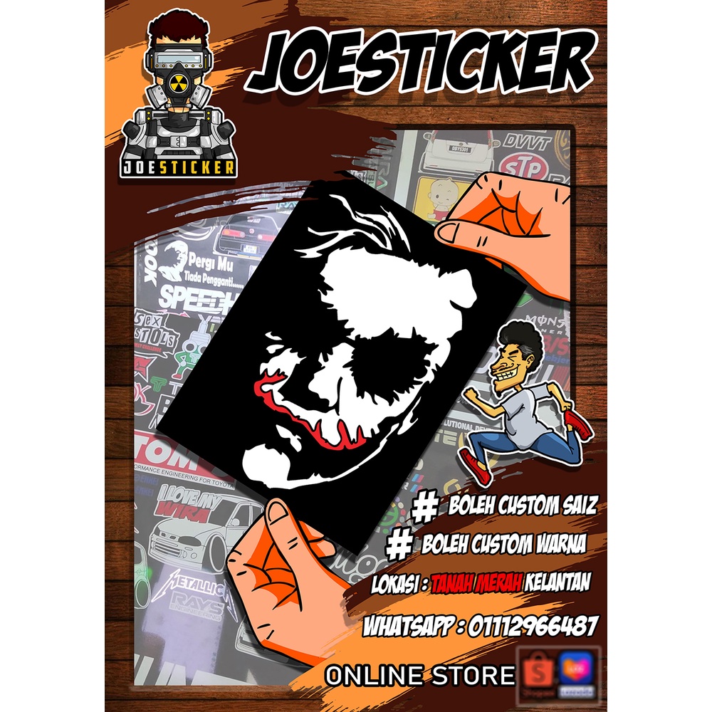 STICKER JOCKER SAIZ 5.5X3.5 INCI & 10X15 INCI SESUAI UNTUK KERETA DAN ...