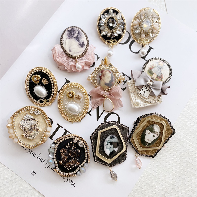 Retro Temperament Brand Designer Flower Bow Tassel Brooch