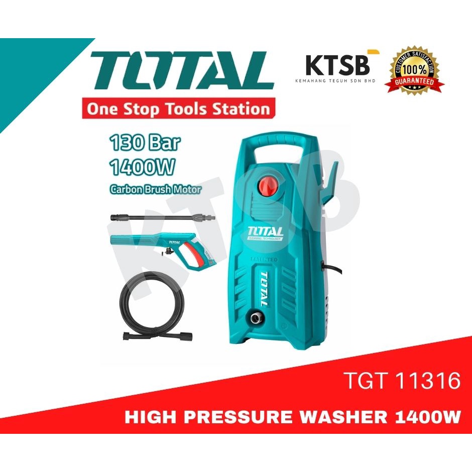 TOTAL TGT11316 High Pressure Washer ( 1400W ) | Shopee Malaysia