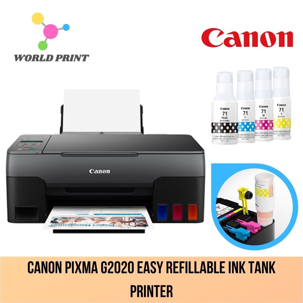 CANON PIXMA G2020 Easy Refillable Ink Tank Printer | Shopee Malaysia