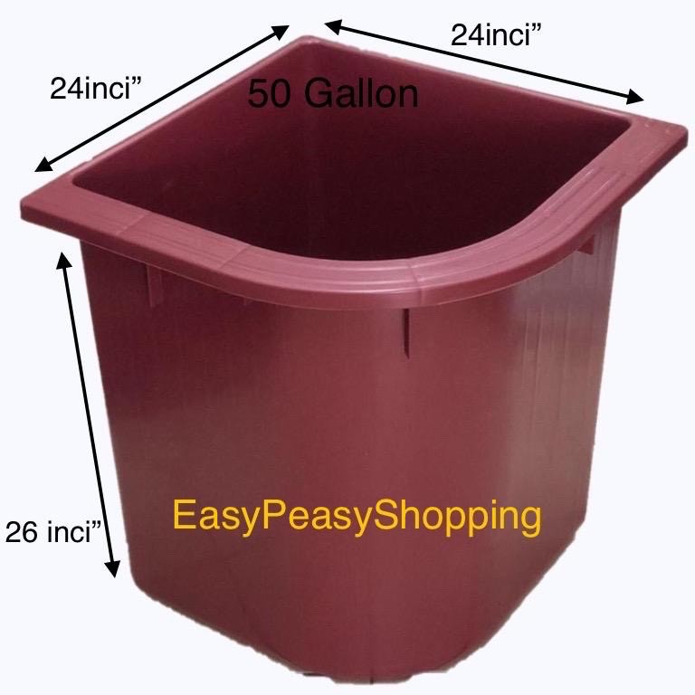 50 Gallon Water Tub Polymate Tank / Kolam Air 50 Gallon/Tong Mandi ...