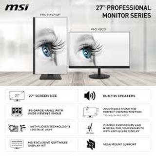 MSI PRO SERIES PROFESSIONAL MONITOR PRO MP242 24" PRO MP271 27" LED ...