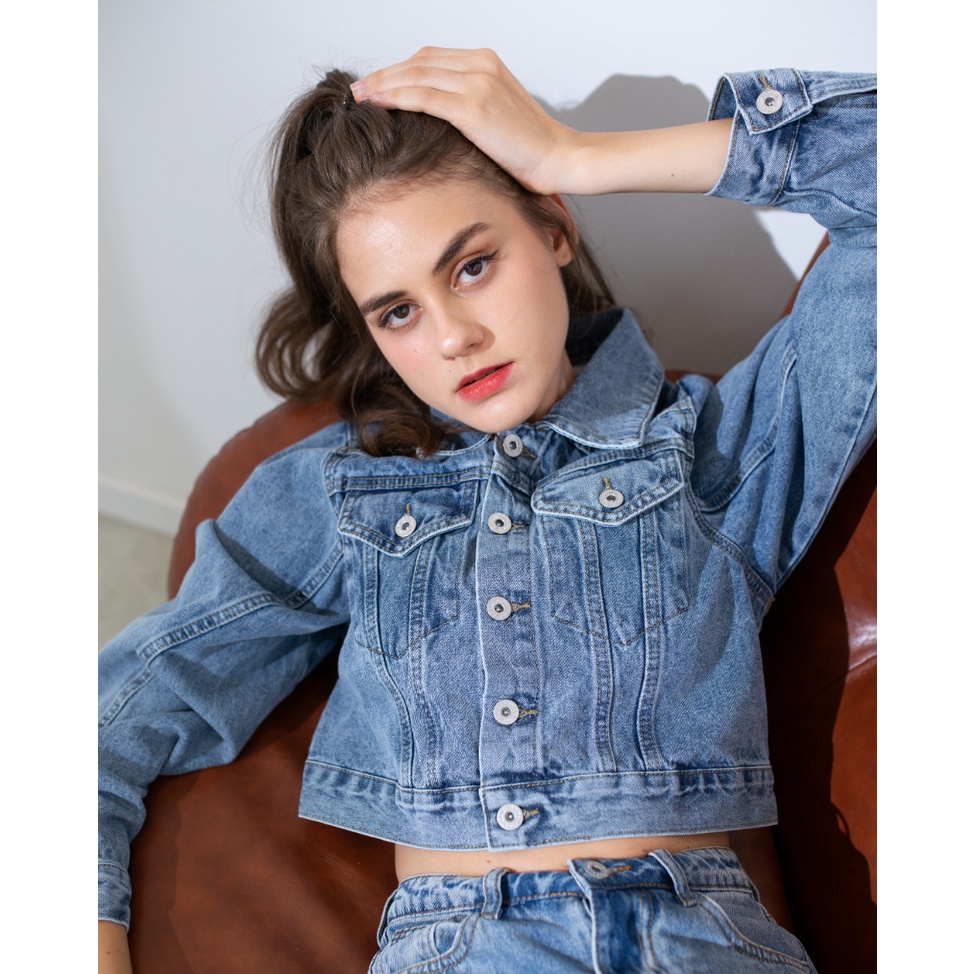 SHOPLOOOH Classic Denim Jacket | Shopee Malaysia
