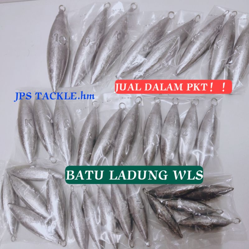 BATU LADUNG PANCING TIMAH WLS sinker fishing batu ladung panjang ...
