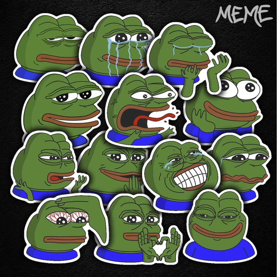 PEPE EMOTES - Premium Fan-made Sticker (MEME series) | Shopee Malaysia