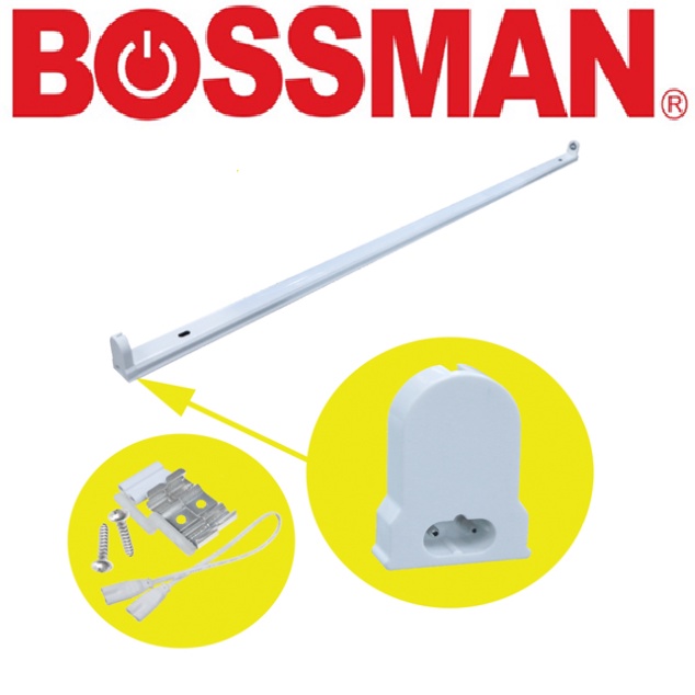 BOSSMAN LED TUBE T8 FIXTURE TYPE TWO WAY WITH 30 CM CONNECTOR PEMEGANG ...